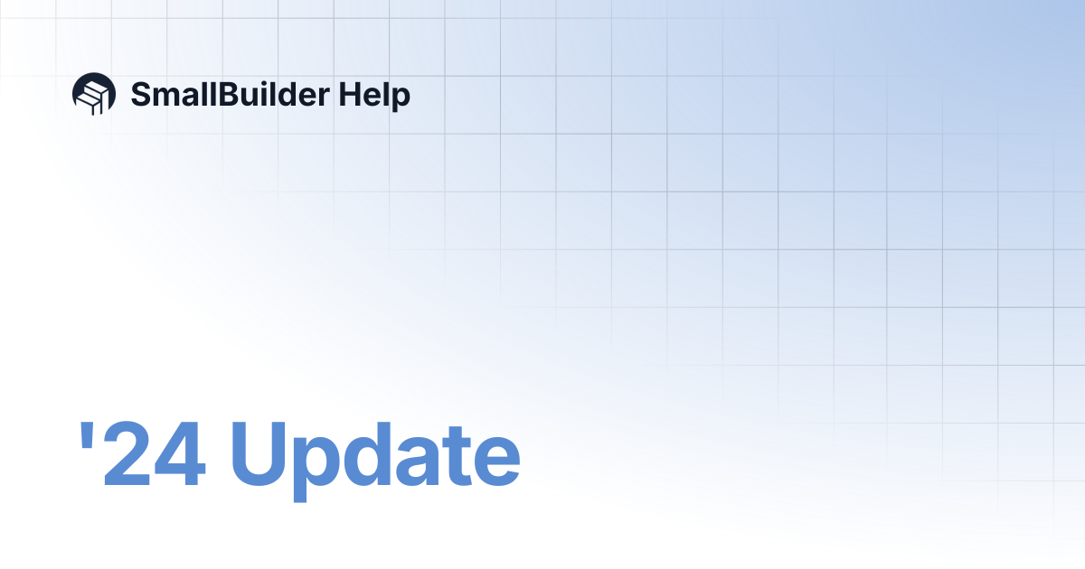 24 Update Smallbuilder Help
